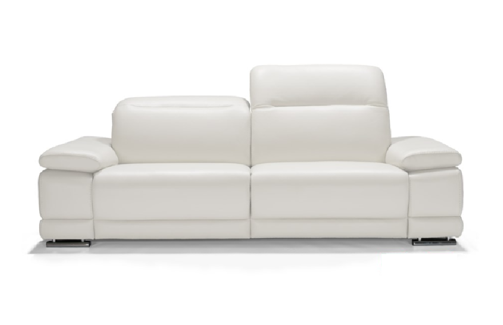 Liberta White Leather Sofa Available in alternate sizes and leathers ...