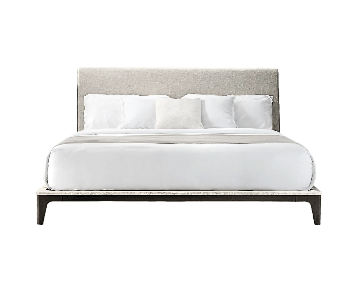 Valens Upholstered Queen Bed with Metal Frame Available in alternate f ...